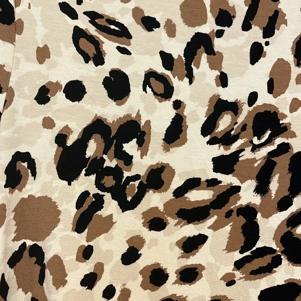 Chico's | Tops | Chicos Leopard Print Tiehem Top Animal Print Size 3 Xl ...